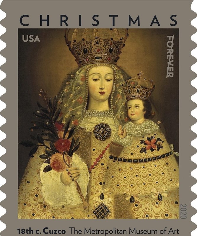 EE.UU. lanza estampilla navideña con pintura de la "Nuestra Señora de ...