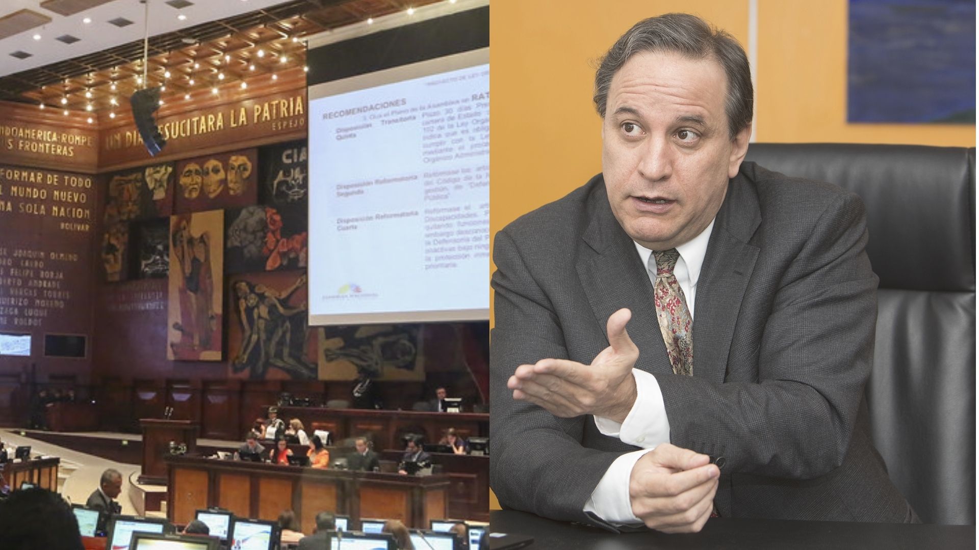 Simón Cueva compareció en el Pleno legislativo