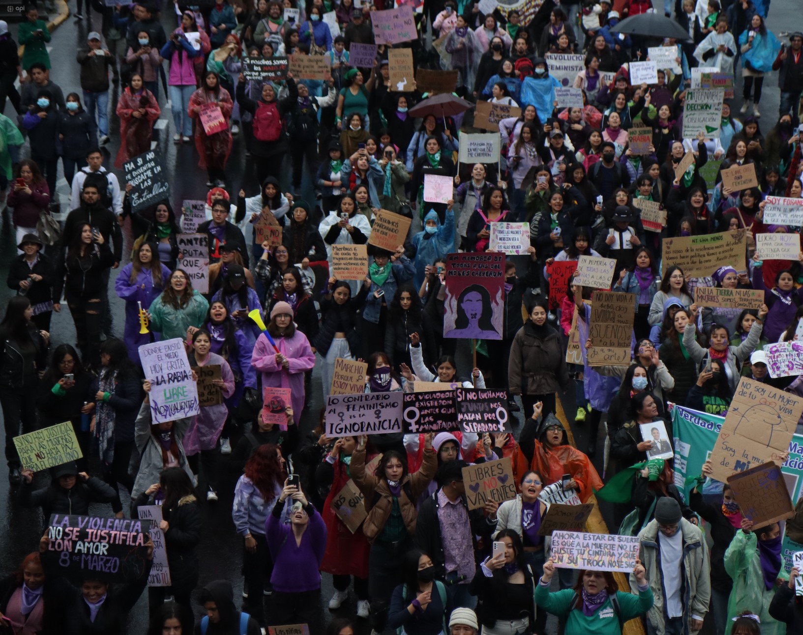 Cientos de mujeres marchan en Ecuador contra la violencia