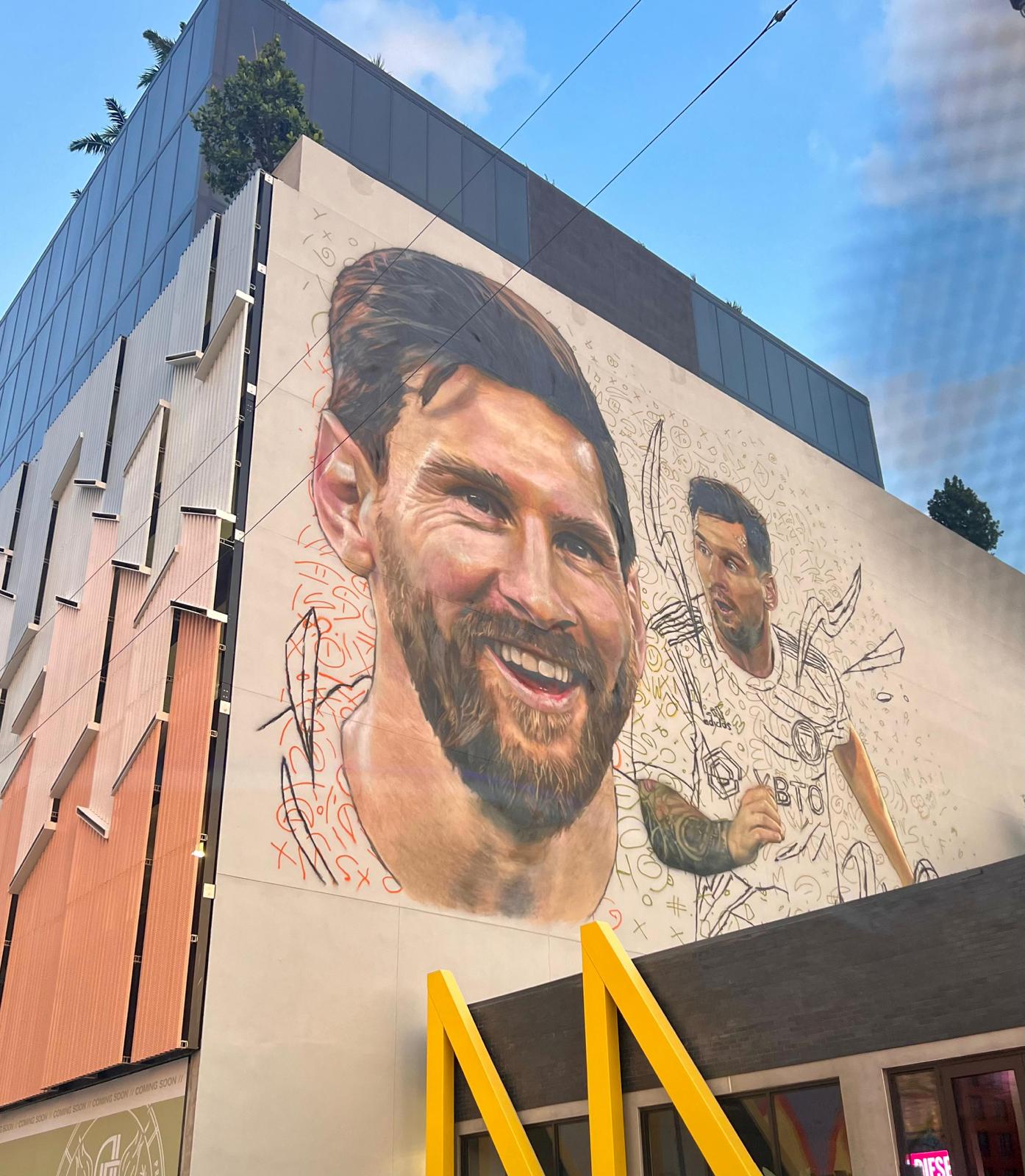Un mural de 20 metros de Messi le da la bienvenida a Miami | La ...